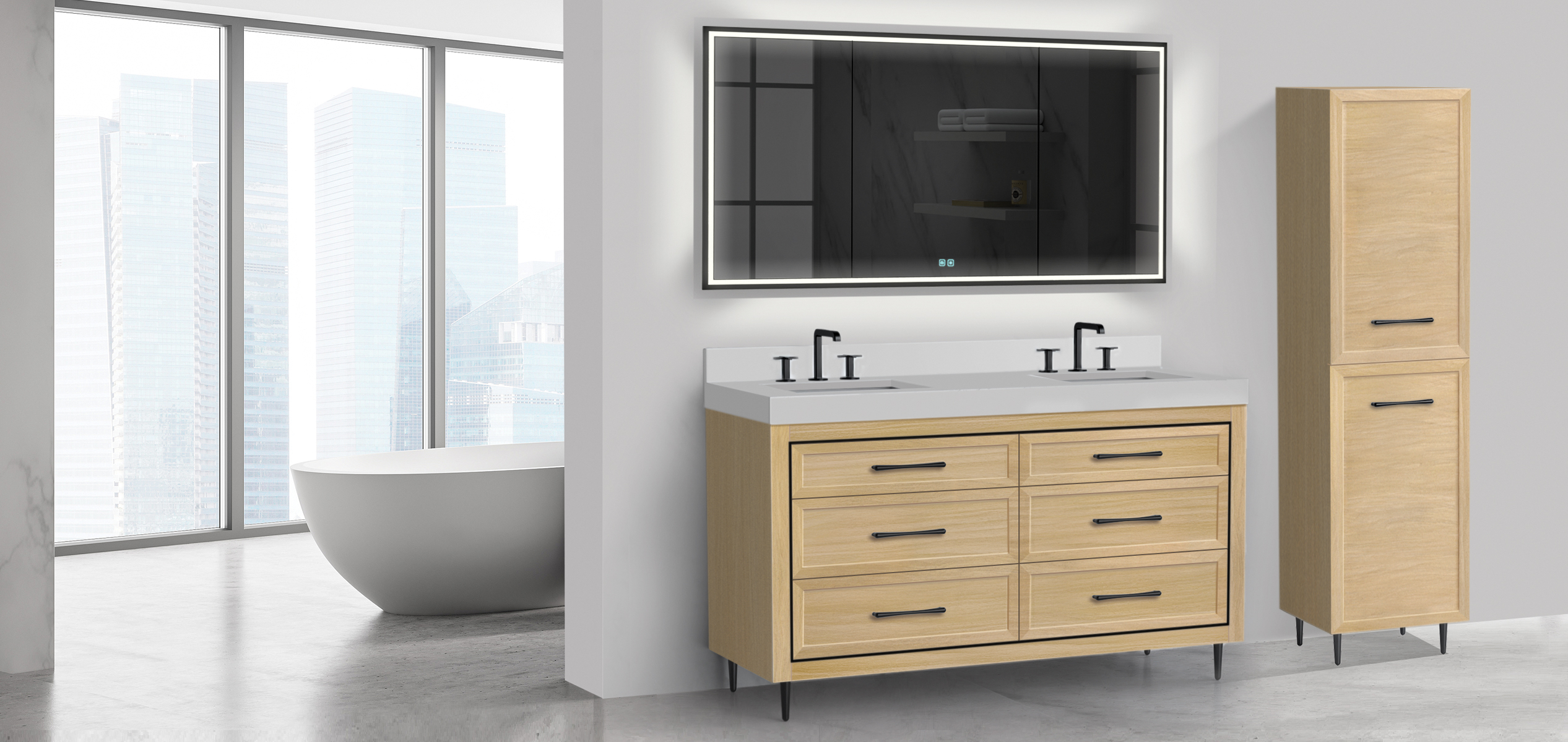 Modern Bathroom Furniture, Vanities, Washbasins, and Lighted Mirrors ...